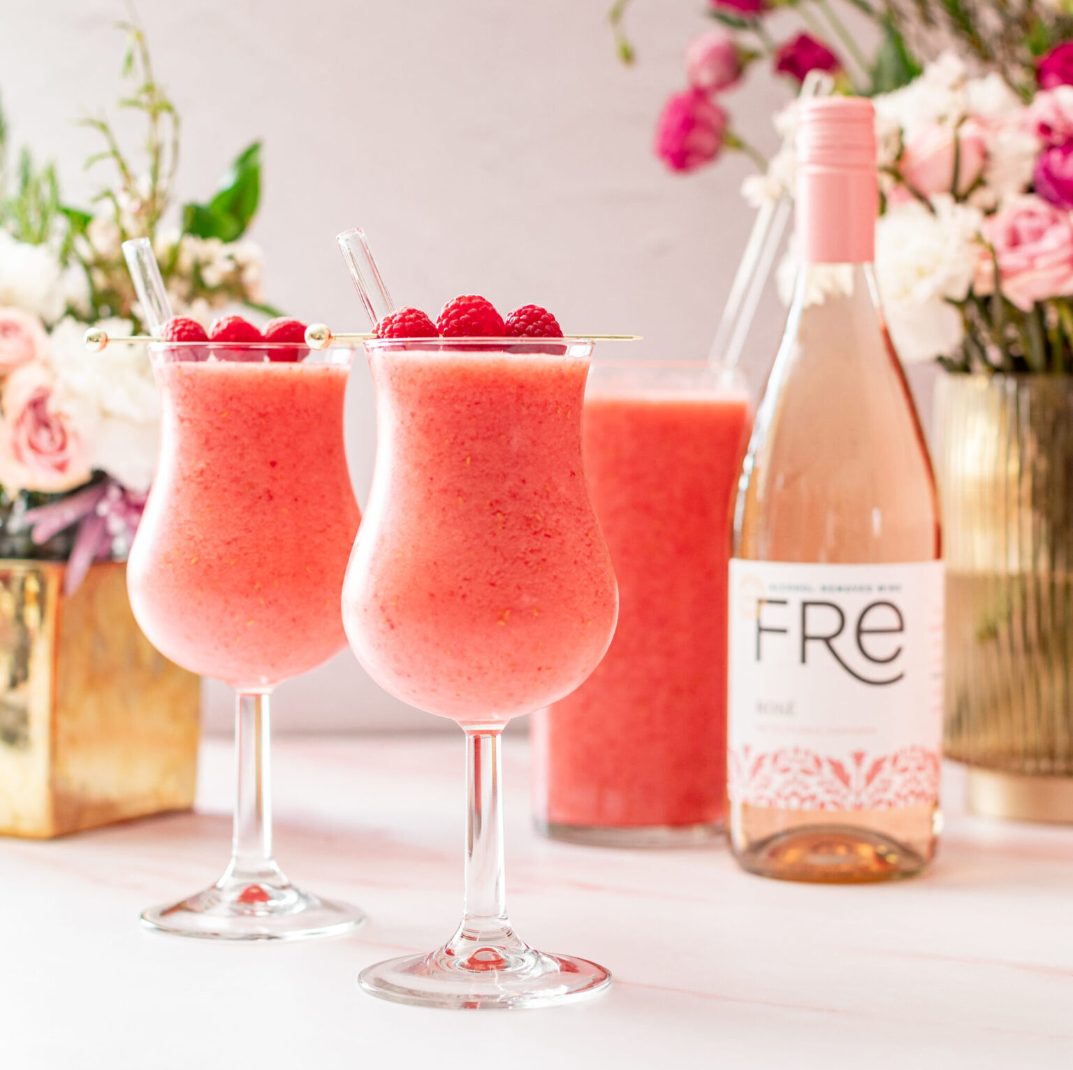 Alcohol-Removed Raspberry Frosé - Fre Wines: Non-Alcoholic Wines